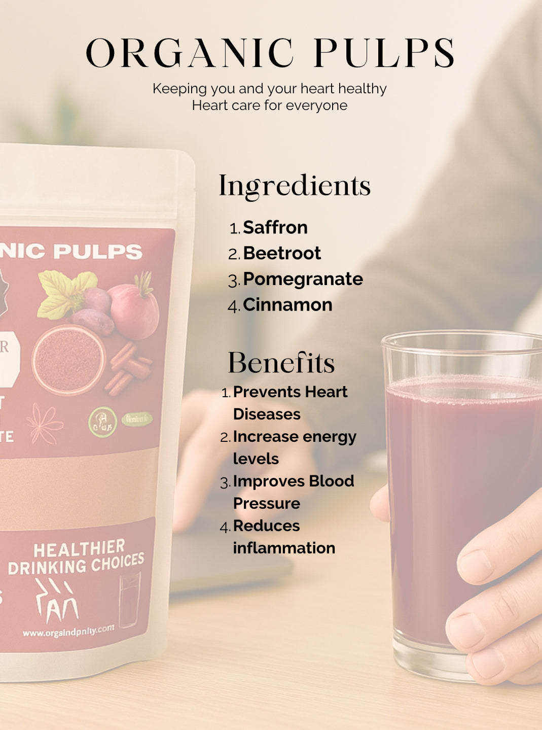 ORGANIC CARDIO BOOST BLEND - SAFFRON EDITION ⚜️ – ORGANIC PULPS🍃
